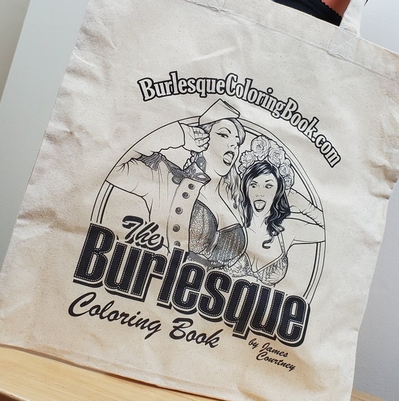 Vintage | Bags | Burlesque Coloring Book Tote Bag | Poshmark